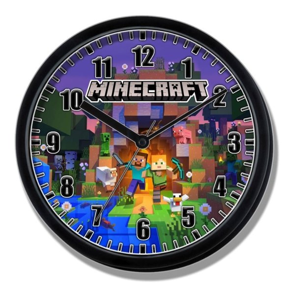 Clock | Wall Decor | Minecraft Clock Minecraft The Game Wall Clock New ...